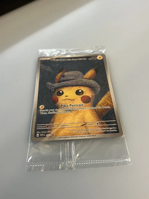 PIKACHU WITH GREY Felt Hat #085 Promo Pokémon Card Van Gogh New ...