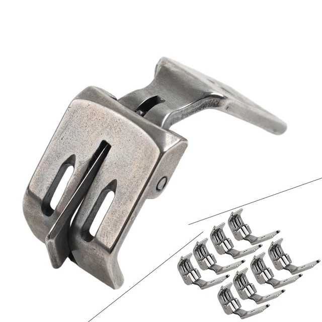 DOUBLE NEEDLE CENTER Edge WITH SPRING GUIDE Foot For SINGER 112W JUKI ...