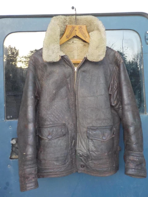 GENUINE WWII PILOT'S SHEEPSKIN FLYING JACKET - US NAVY / RAF, by WILLIS ...
