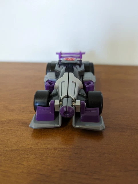 PLAYSKOOL HEROES TRANSFORMERS Rescue Bots MORBOT Race Car Grey Purple ...