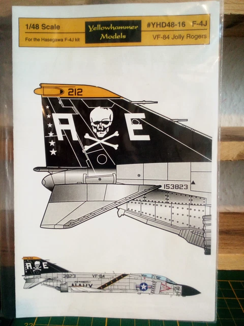 YELLOWHAMMER MODELS YHD48-16 Decals für F-4J Phantom II VF-84 Jolly ...