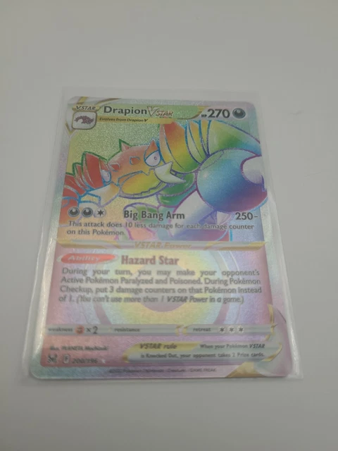 POKÉMON TCG DRAPION VSTAR Sword & Shield - Lost Origin 200/196 Regular Secret... $30.63 ...