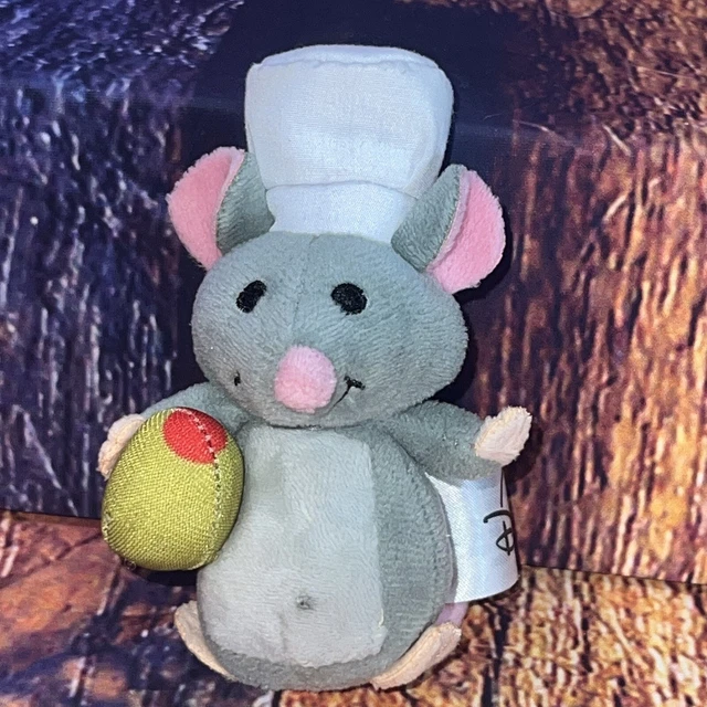 DISNEY PARKS PIXAR Ratatouille Remy Plush Stuffed Chef Hat Holding ...
