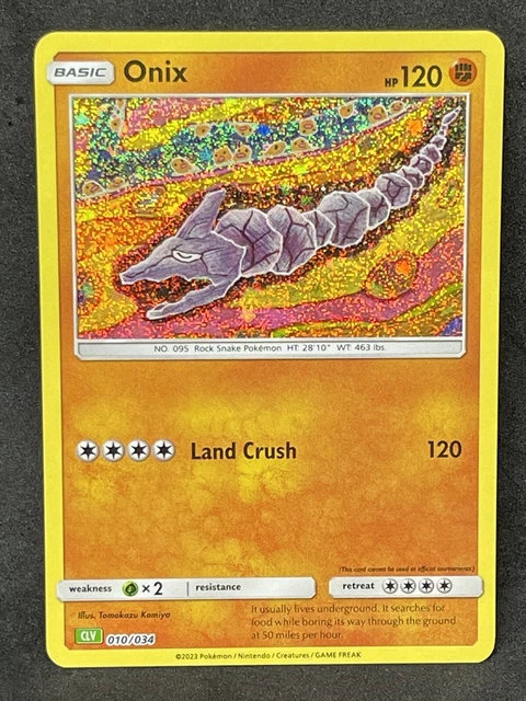 POKÉMON ONIX CLV 010/034 Holo Card Game Classic Collection Nm Eng EUR 4,90 - PicClick FR