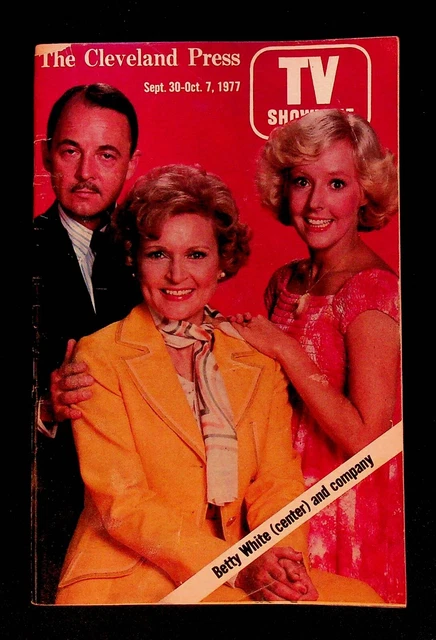 VINTAGE TV SHOWTIME Guide Magazine September October 1977 The Betty ...