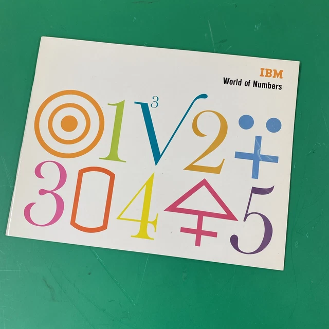 WORLD OF NUMBERS (1958 IBM Booklet of Computer History) Mint Condition ...