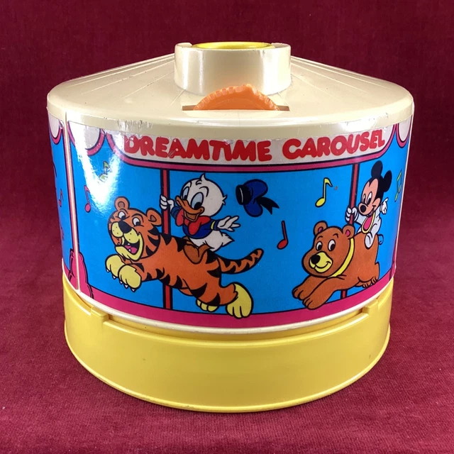 VINTAGE DISNEY DREAMTIME Musical Carousel Light Projector *TESTED* (2C ...