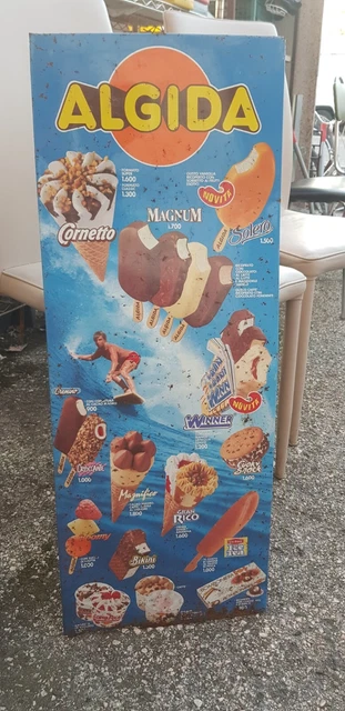 TABELLA GELATI BAR ALGIDA anni 90 EUR 49,00 - PicClick IT