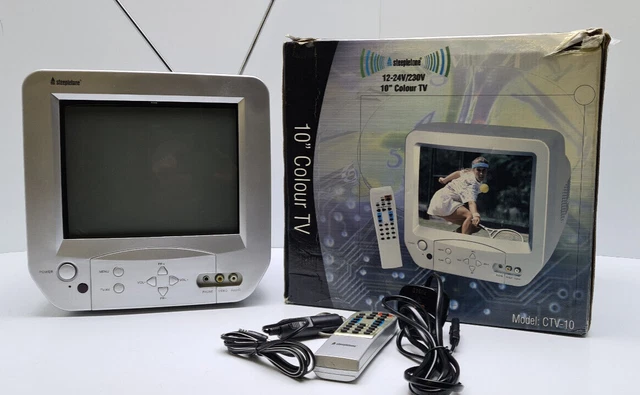 10& INCH TV Retro Gaming Console CRT Colour Television AV Input & RF ...