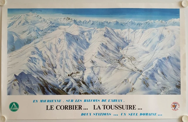 AFFICHE TOURISME MONTAGNE MAURANIE Arvan LE CORBIER LA TOUSSURE - MARC ...
