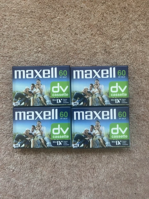 4 X MAXELL Mini DV Video Cassettes ~ 60 SP / 90 LP ~ New / Sealed £9.99 ...