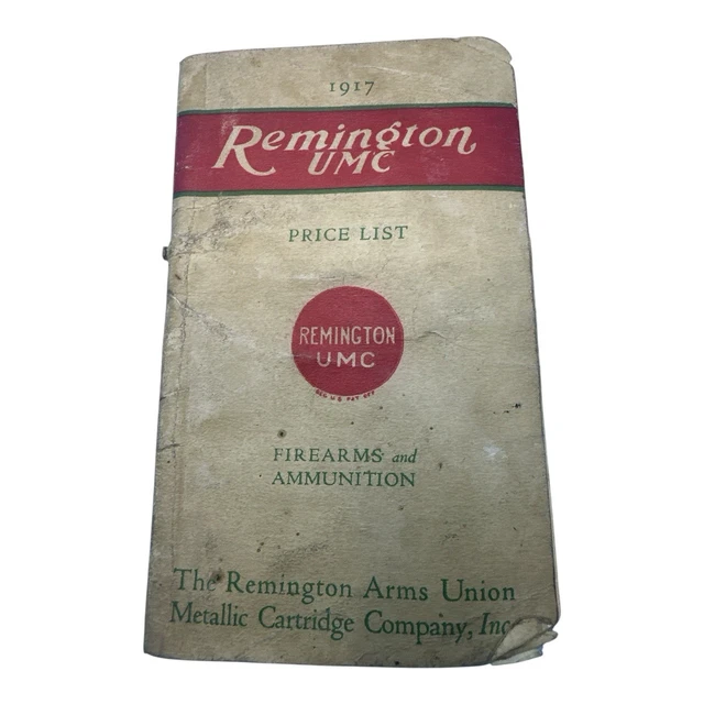 REMINGTON UMC 1917 Firearms Ammunition Price List Catalog Original £89. ...