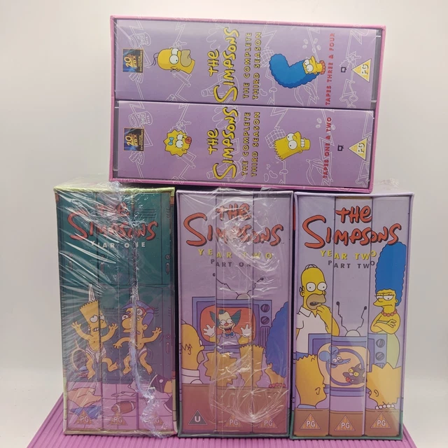 SIMPSONS SEASON 1-2-3 Completes Series VHS FULLY SEALED Rare Video Tape ...