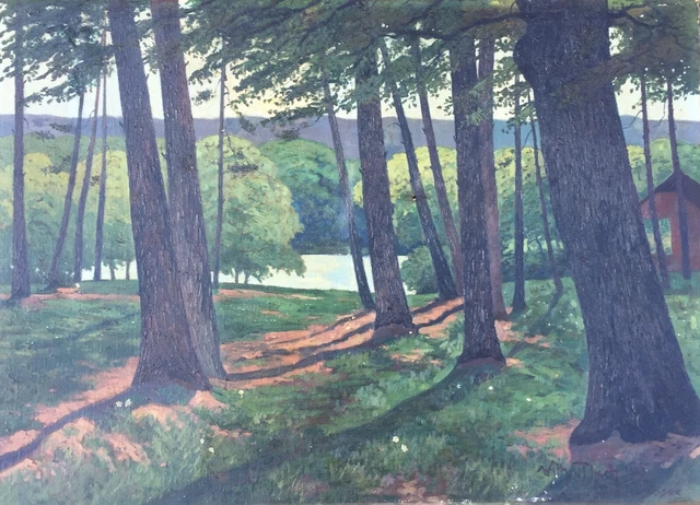 ::WILHELM TILSCH *1885 Ölgemälde Dat. 1912 °Teufelssee Berlin Grunewald ...