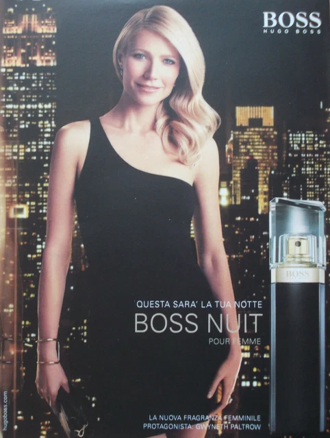 PUBBLICITÀ ADVERTISING ITALIAN 2014 PROFUMO HUGO BOSS GWYNETH PALTROW ...
