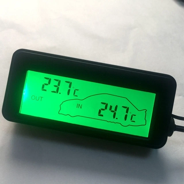 DETECTORS CAR THERMOMETER Car Backlight Car Interior Inside And Outside ...