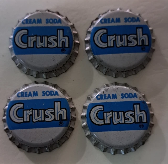 VINTAGE LOT 4 Crush Cream Soda Bottle Caps Cork Lined Soda Pop $12.00 ...