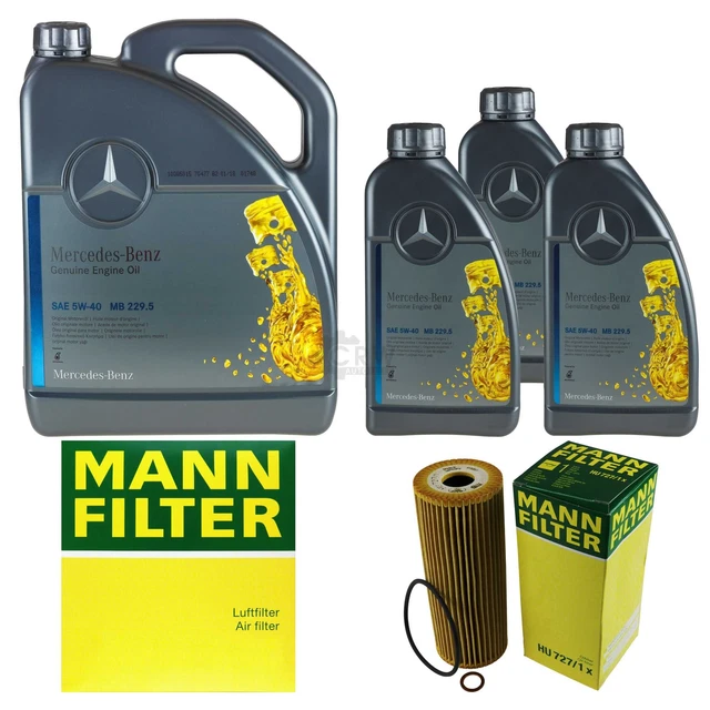 MANN-FILTER INSPECTION SET Huile moteur 8L 5W-40 MB 229.5 pour Mercedes ...