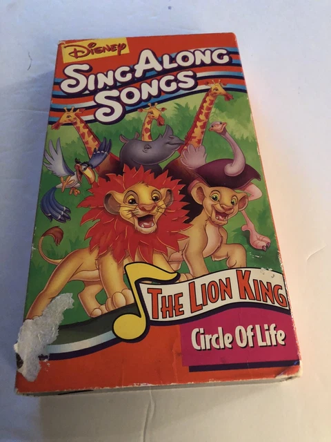 DISNEY SING ALONG Songs The Lion King, Circle of Life VHS Video Tape ...