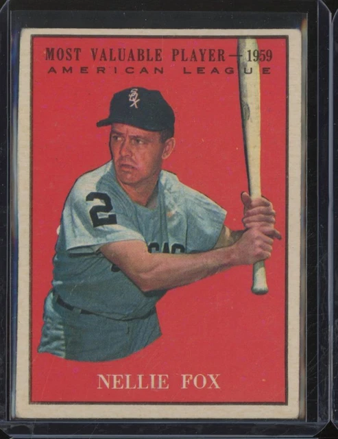 1961 TOPPS NELLIE FOX #477 MVP Giocatore più prezioso White Sox Vintage ...