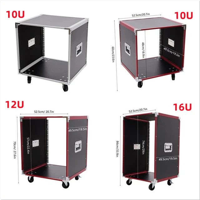 ROLLING NETWORK RACK Network Server Cabinet Open Enclosure Case Rack ...