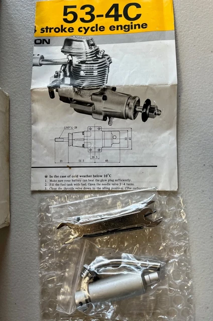 VINTAGE ENYA 53-4C four stroke RC plane engine (similar to OS, ASP, SC engine) £132.00 - PicClick UK