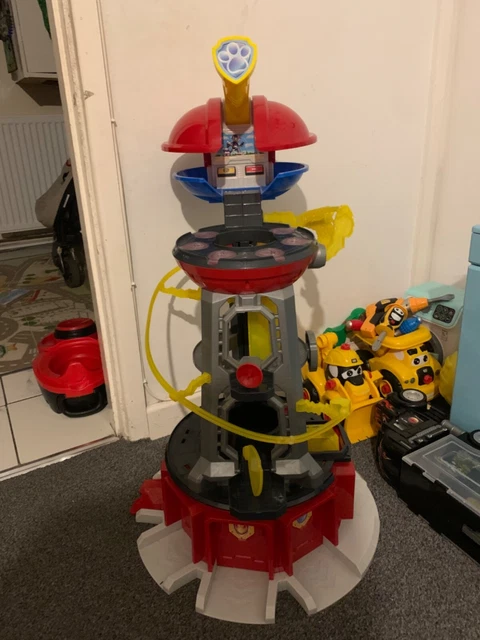 PAW PATROL MIGHTY Lookout Tower, Plus Pup & vehicle £50.00 - PicClick UK