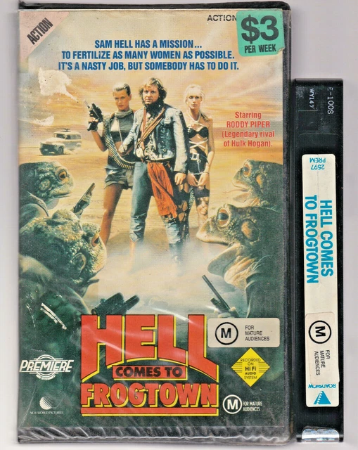 RARE VHS VIDEO Tape HELL COMES TO FROGTOWN Ex Rental Big Box Clam Shell ...