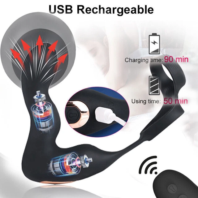 MALE-PROSTATE-MASSAGE-EXPANDER-ANUS-REMOTE-CONTROL-ANAL-VIBRATOR-BUTT ...