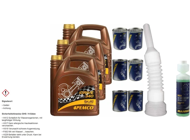 12L PEMCO IDRIVE 340 5W-40 aceite motor Api Sn / Cf Acea A3/B4 Aditivo ...