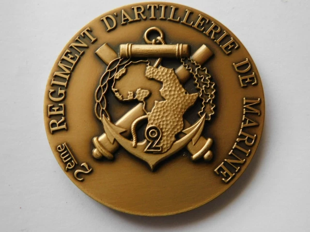 MEDAILLE DE TABLE CNP 2ème REGIMENT ARTILLERIE DE MARINE 2° RAMA EN ...