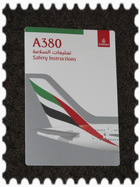 ORIGINAL EMIRATES SAFETY Card A380 EK Karte Airline 1 Stück EUR 1,00 ...