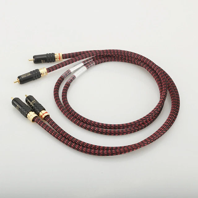 HIGH END AUDIO Cable HI FI RCA to RCA Male RCA Cable with Copper Tin ...
