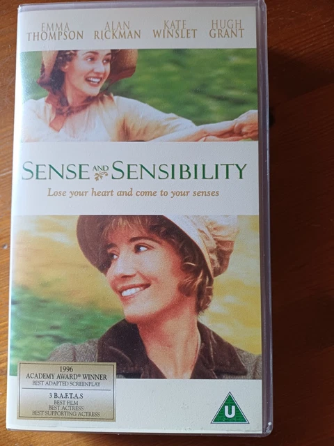 SENSE AND SENSIBILITY VHS - Emma Thompson, Alan Rickman, Kate Winslet ...