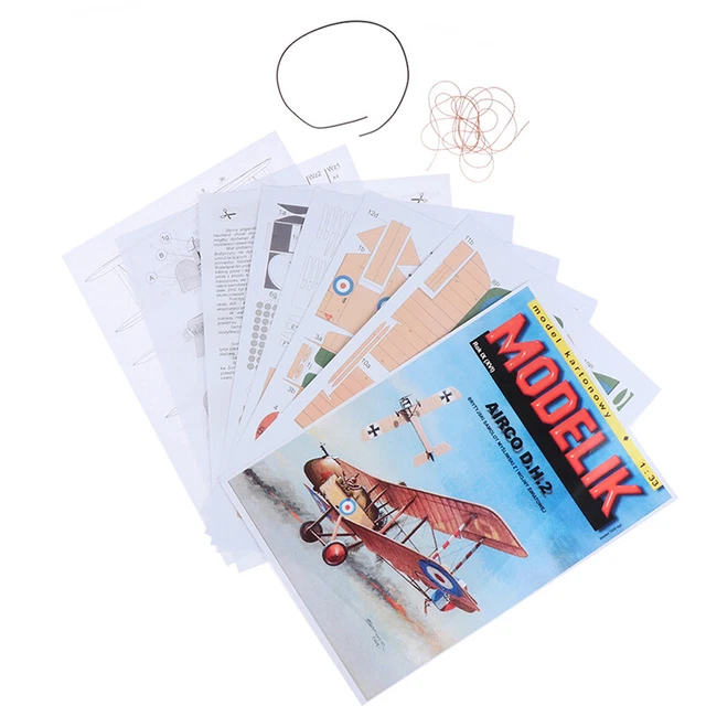 1:33 SCALE WWI Airco DH.2 British Single-seat Biplane Aircraft Paper ...