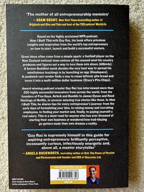 HOW I BUILT this Book by Adam Grant Guy Raz $20.00 - PicClick AU