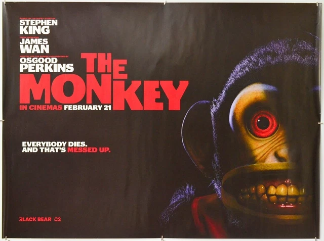 THE MONKEY (2025) Original Cinema Quad Movie Poster - Theo James ...