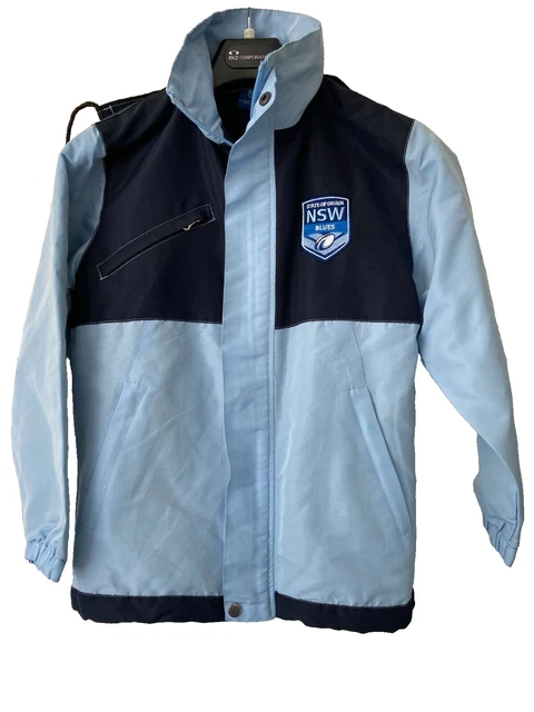 2009 NSW BLUES State of Origin Jacket Boys Size 10 Zip Up Hood Great ...