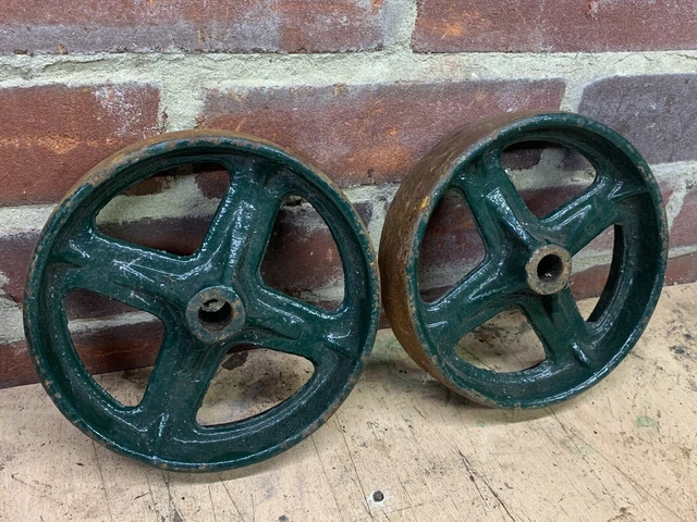 STATIONARY ENGINE CAST Iron Trolley Wheels Lister Wolseley Ruston £18. ...