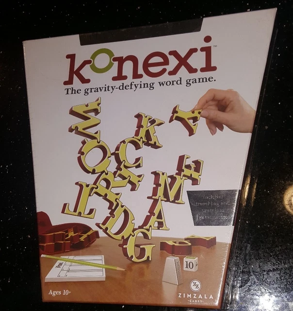 NEW KONEXI THE Gravity-Defying Word Game Premier Edition Zimzala Games ...