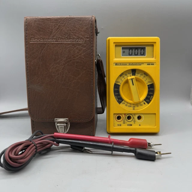 BECKMAN INDUSTRIAL DIGITAL Multimeter HD 100 + Beckman Carrying Case ...
