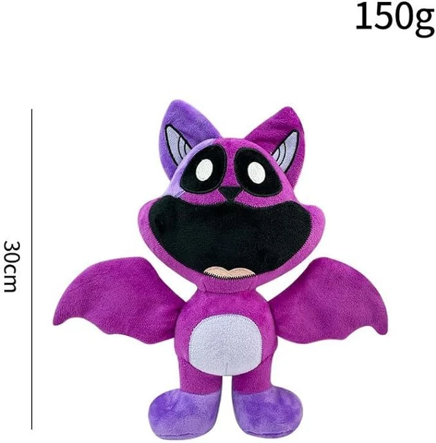 SMILING CRITTERS GAME Horror Purple Cat Monster Big Mouth Cat Plush Toy ...