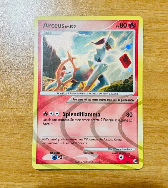 CARTA GCC ITALIANA Pokemon Arceus LIV.100 AR3 Olo Platino 2010 EUR 22 ...