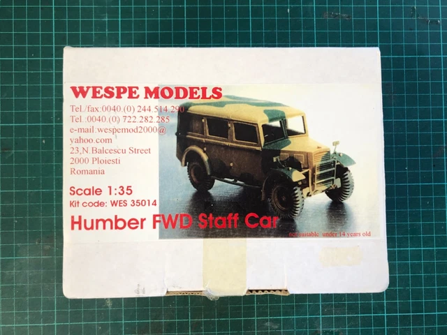 WESPE MODELS 1/35 Humber FWD Staff Car Resin Model Truck Kit WES 35014 ...