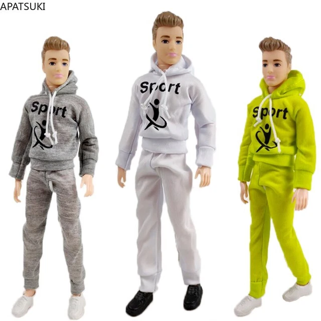CASUAL SPORTS WEAR Clothes Set For Ken Boy Doll Outfit 1/6 Hoodies Coat ...