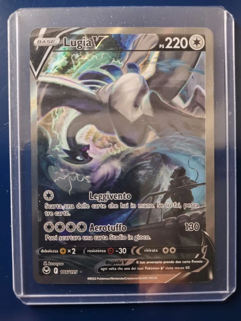 CARTA POKÉMON ULTRA Rara Lugia V Alternative Art Silver Tempest 186/195 ...