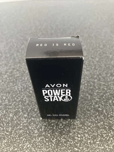 AVON POWER STAY Gel Nail Enamel Red Is Red Brand New Boxed Great Bold ...