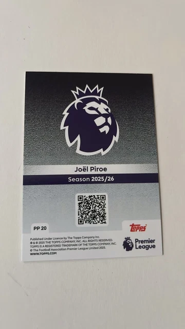 TOPPS PREMIER LEAGUE 25/26 Leeds United Joel Piroe Premier Pull Card £1 ...
