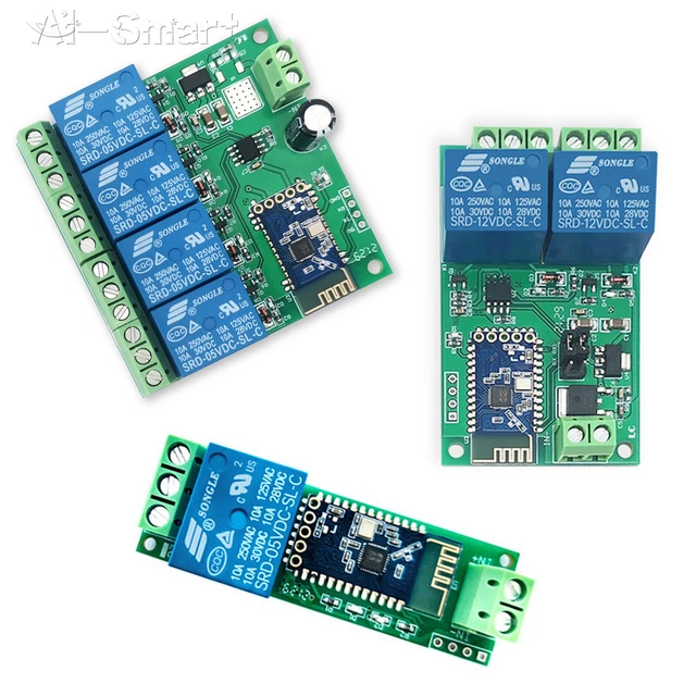 DC5V/12V 1/2/4 CHANNEL Bluetooth Relay Module APP Control Switch Smart ...