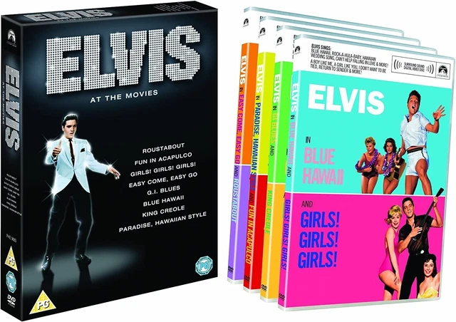 ELVIS PRESLEY 8 Film DVD Box Set Roustabout Girls Girls Girls, GI Blues ...